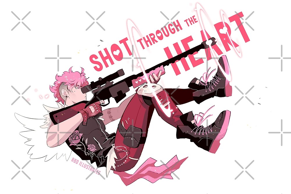 Shot Through The Heart By Abd Illustrates Redbubble