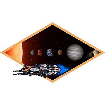 "Rocinante - Solar System - Black - Sci-Fi" Sticker for Sale by ...
