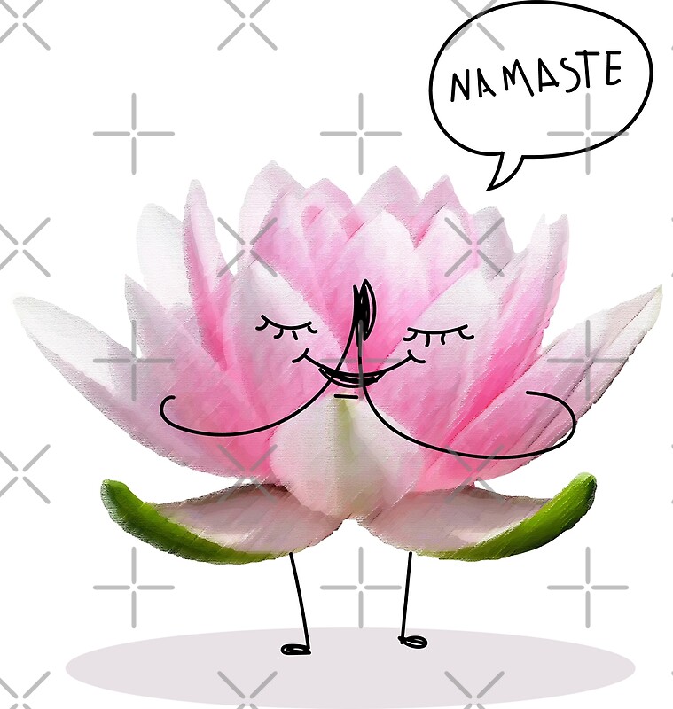 "Namaste Cartoon lotus flower" by pablomendoza | Redbubble