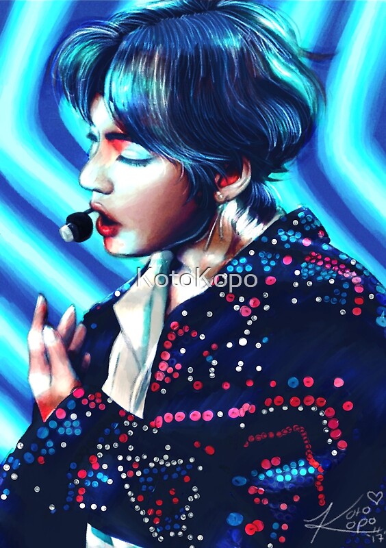 "BTS - V Fan Art" by KotoKopo | Redbubble