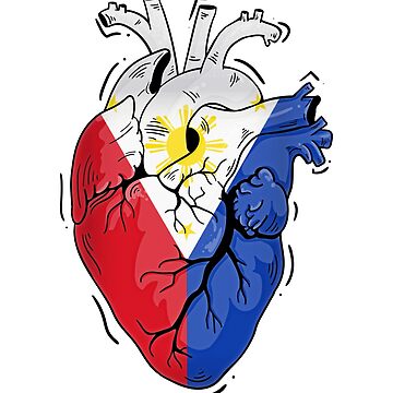 "heart Flag Of Philippines - Gift For Filipino From Philippines ...