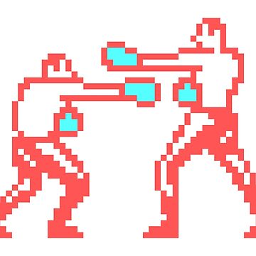 "Boxing Men Pixel CGA" Sticker for Sale by CyberRex | Redbubble