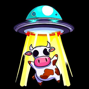 "Alien Cow Beaming" Stickerundefined by phys | Redbubble
