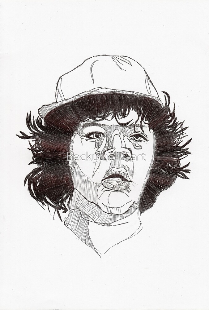"Stranger Things Dustin " by beckywells-art | Redbubble