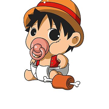 "BABY MONKEY D LUFFY " Art Print for Sale by elnoragalibel | Redbubble