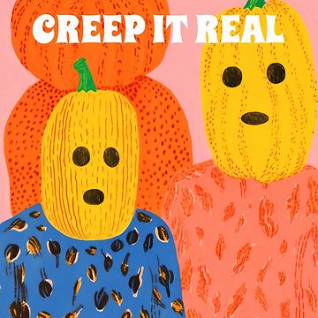 "Creep It Real Retro Vintage Halloween Art Humorous Pumpkin Boys Wall ...