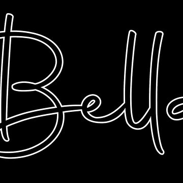 "Bella Cursive Name Label (Black)" Sticker for Sale by NafilNafiz ...
