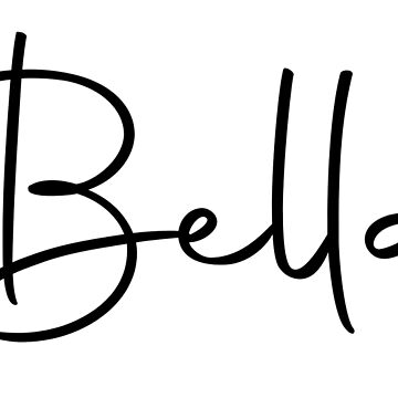 "Bella Cursive Name Label " Sticker for Sale by NafilNafiz | Redbubble
