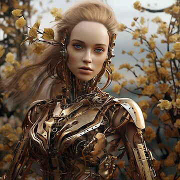 "Twisted Metal and Nature Android Female Warrior Empowerment" Sticker ...