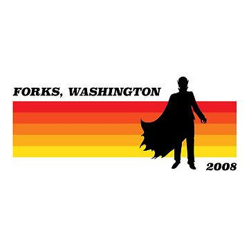 "Forks Washington - Retro Style with Vampire" Sticker for Sale by 90s ...