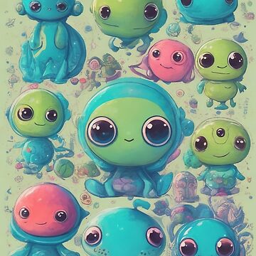 "#4 "Cute Alien Doodle Themed Design: Playful Extraterrestrial ...