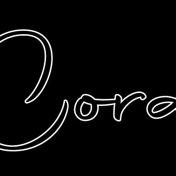 "Cora Cursive Name Label (Black)" Sticker for Sale by NafilNafiz ...