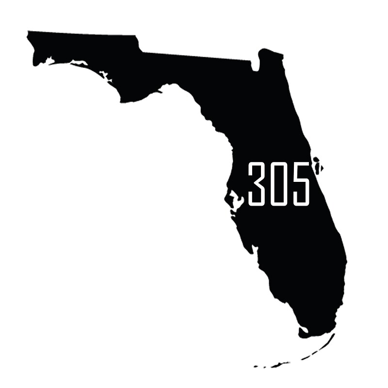 "Miami Florida Area Code 305" by krsteele1 | Redbubble