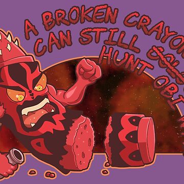 "Evil Broken Crayon" Sticker for Sale by ianablakeman | Redbubble