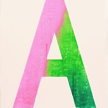 "Retro Vintage Style Harmony Alphabet Art Poster - Letter A Ideal for ...