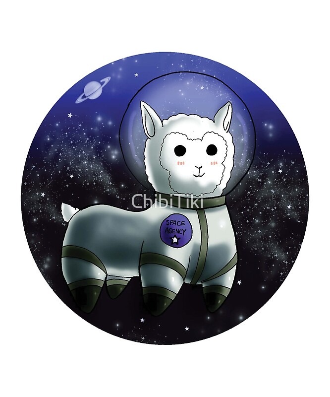 "Space Alpaca " by ChibiTiki | Redbubble