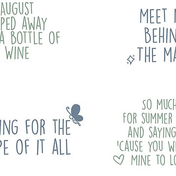 "august Sticker Pack" Sticker for Sale by designsbyem5 | Redbubble