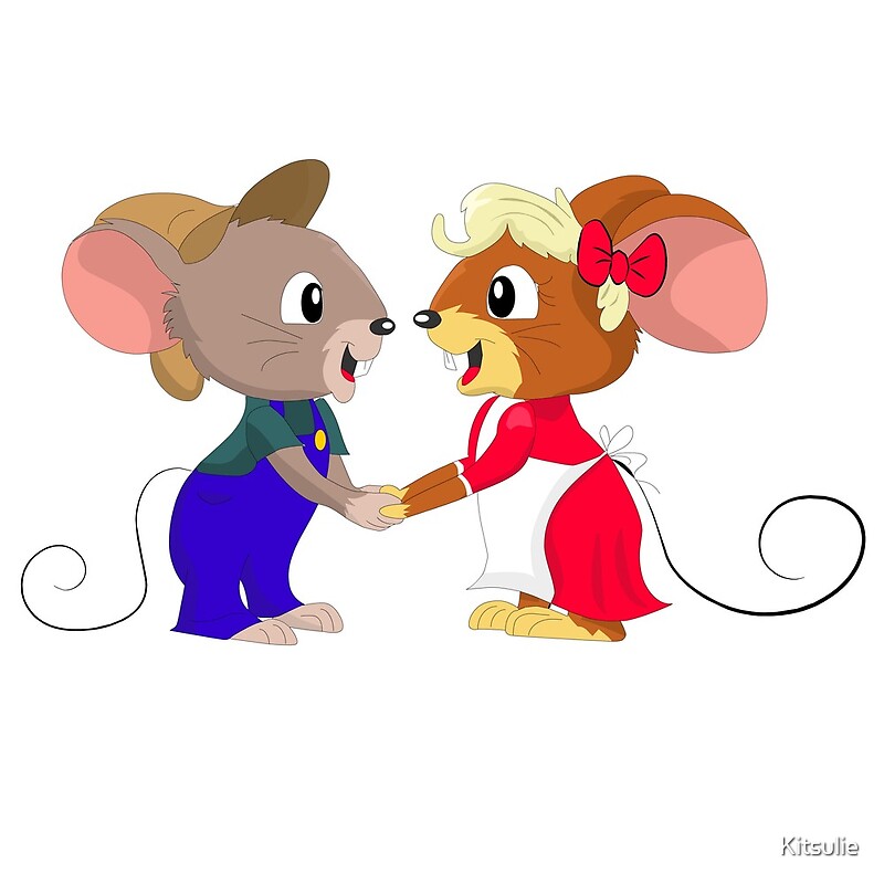 "Cartoon Mice Couple" by Kitsulie | Redbubble