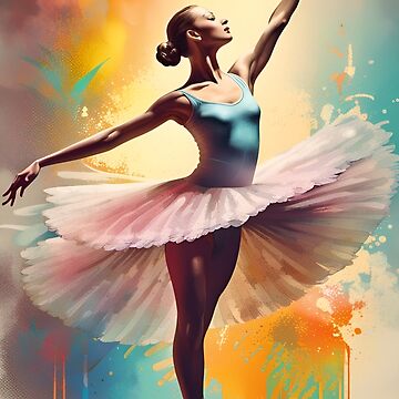 "Ballet design. Dancing ballerina on stage" Poster for Sale by artbelka ...
