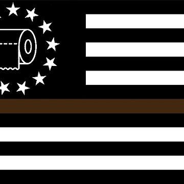 "Thin Poop Line Flag" Sticker for Sale by WKND-Graphics | Redbubble