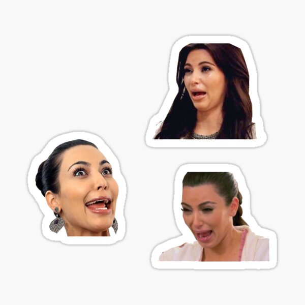 Kim Kardashian Crying Stickers | Redbubble