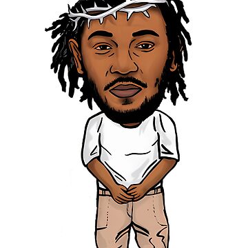 "Kendrick Lamar, greatest rapper, caricature fun art" Sticker for Sale ...