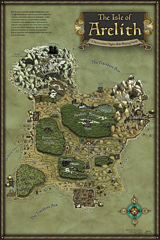 "Arelith Map" by Artos | Redbubble