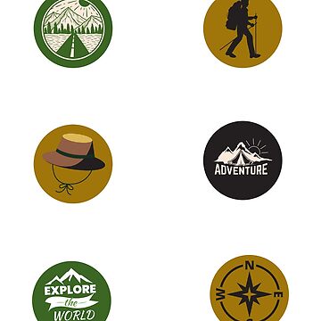 "Adventure sticker pack" Sticker for Sale by TheArtAlchemy | Redbubble
