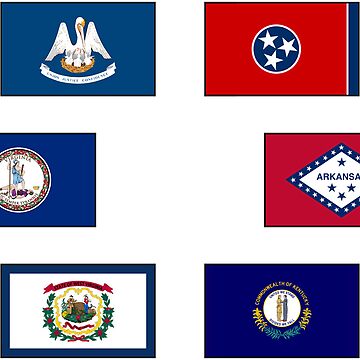 "Pack of Tiny Southern State Flags" Sticker for Sale by MrAssister ...