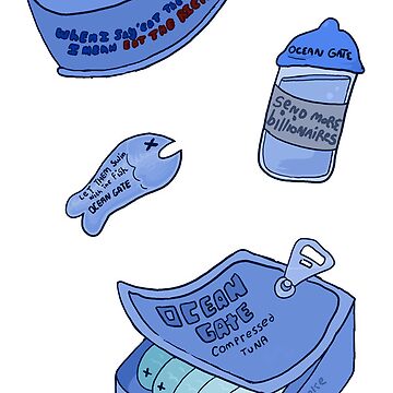 "ocean gate stickers" Sticker for Sale by Vibeamphibian | Redbubble