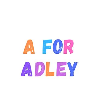 "A for adley" Sticker for Sale by designbyangelic | Redbubble