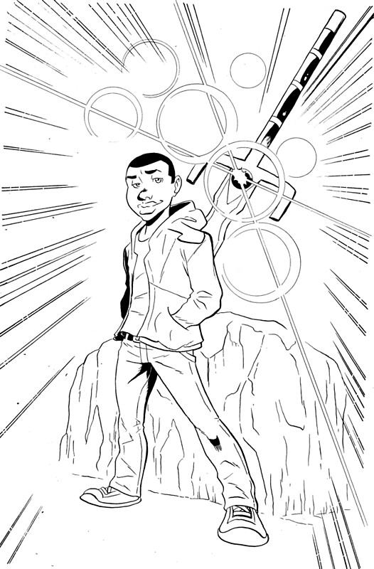 "Kwame Hightower color me Art Board" by DKG72 | Redbubble