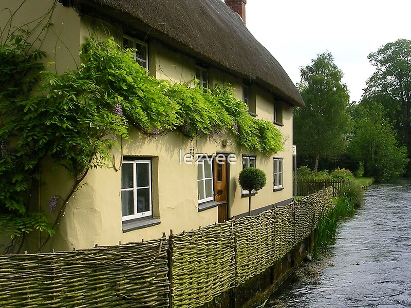 "Wherwell: A Riverside Cottage" by lezvee | Redbubble