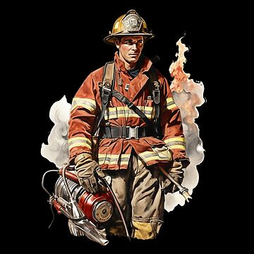"Retro firefighter,firefighter gear, firefighter men, fireman, emt ...