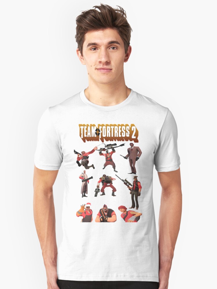 "Team Fortress 2 - All Characters / Classes with TF2 Logo" T-shirt by ...