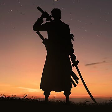 "Anime Zoro Silhouette Art One Piece" Art Board Print for Sale by ...