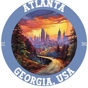 "Atlanta Georgia Retro Vintage Amazing Outdoors Adventure Travel Lover ...