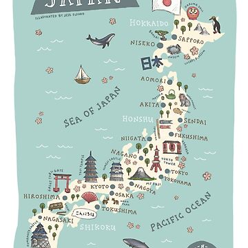 "Map of Japan" Sticker for Sale by thosepencils | Redbubble
