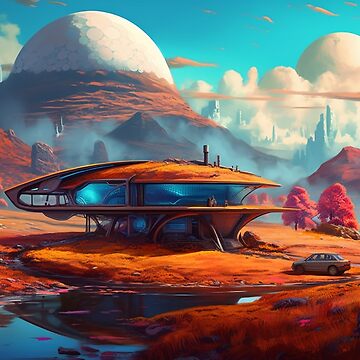 "Hypercolour Retrofuturist Dreamhouse VIII" Art Print for Sale by Bondi ...