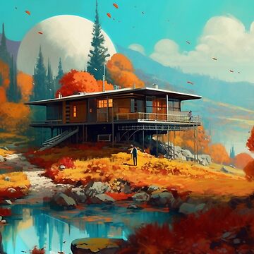 "Hypercolour Retrofuturist Dreamhouse IX" Art Print for Sale by Bondi ...