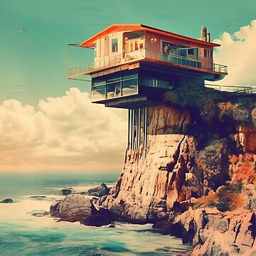 "Hypercolour Retrofuturist Dreamhouse XIV" Art Print for Sale by Bondi ...