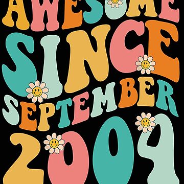"Awesome Since September 2004 | Made In 2004 | Retro Groovy Birthday ...