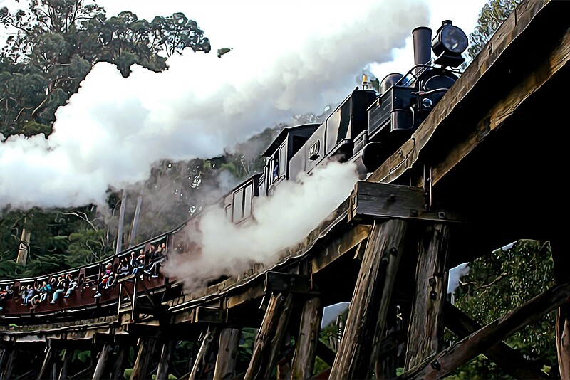 "Puffing Billy art" by Trelismat | Redbubble
