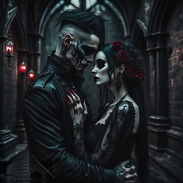 "Gothic Lovers" Sticker for Sale by AIrtAfrica-Shop | Redbubble
