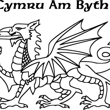 "Cymru Am Byth" Sticker for Sale by OliLewDesigns | Redbubble
