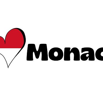 "I Love Monaco" Sticker for Sale by Anita Strifler | Redbubble