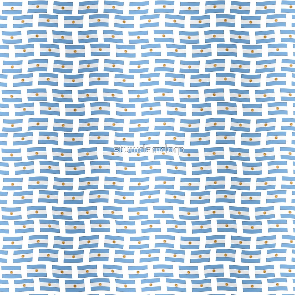 "Argentinian flag tiled pattern" by stuwdamdorp | Redbubble