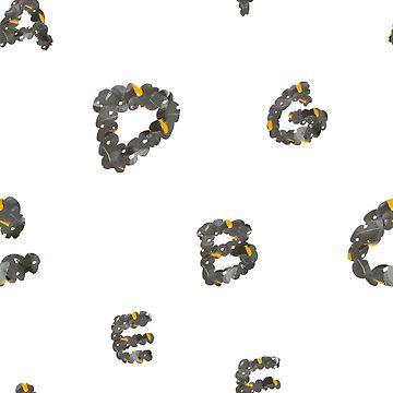 "Alphabet letter grey yellow texture simple pattern" Sticker for Sale ...