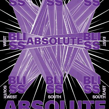 "Absolute Bliss purple white outline" Sticker for Sale by hockeng ...