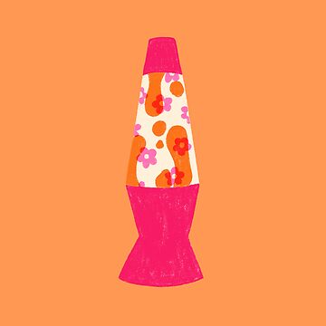 "Retro Funky 70s Pink and Orange Lava Lamp" Sticker for Sale by ...